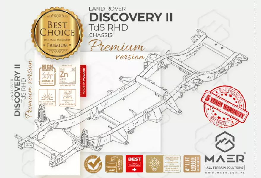 Land Rover DISCOVERY II Td5 RHD chassis PREMIUM