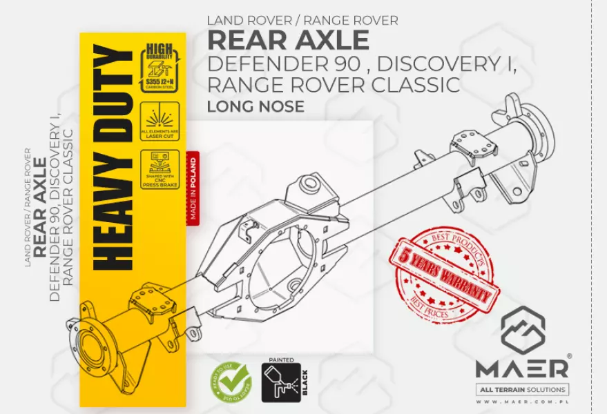 Land Rover rear axle - long nose